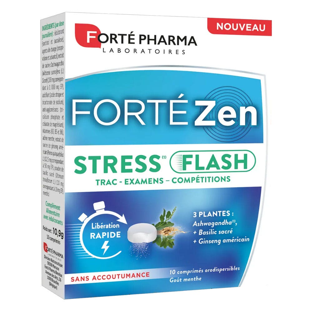 Forté Pharma Forté Zen Stress Flash Ashwagandha Mint flavour 10 ...