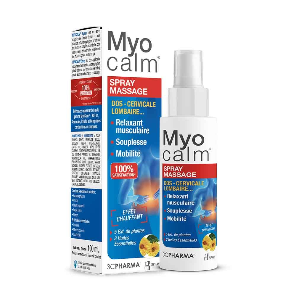 3C Pharma Myocalm Spray Muscular Contractions 100ml - Easypara