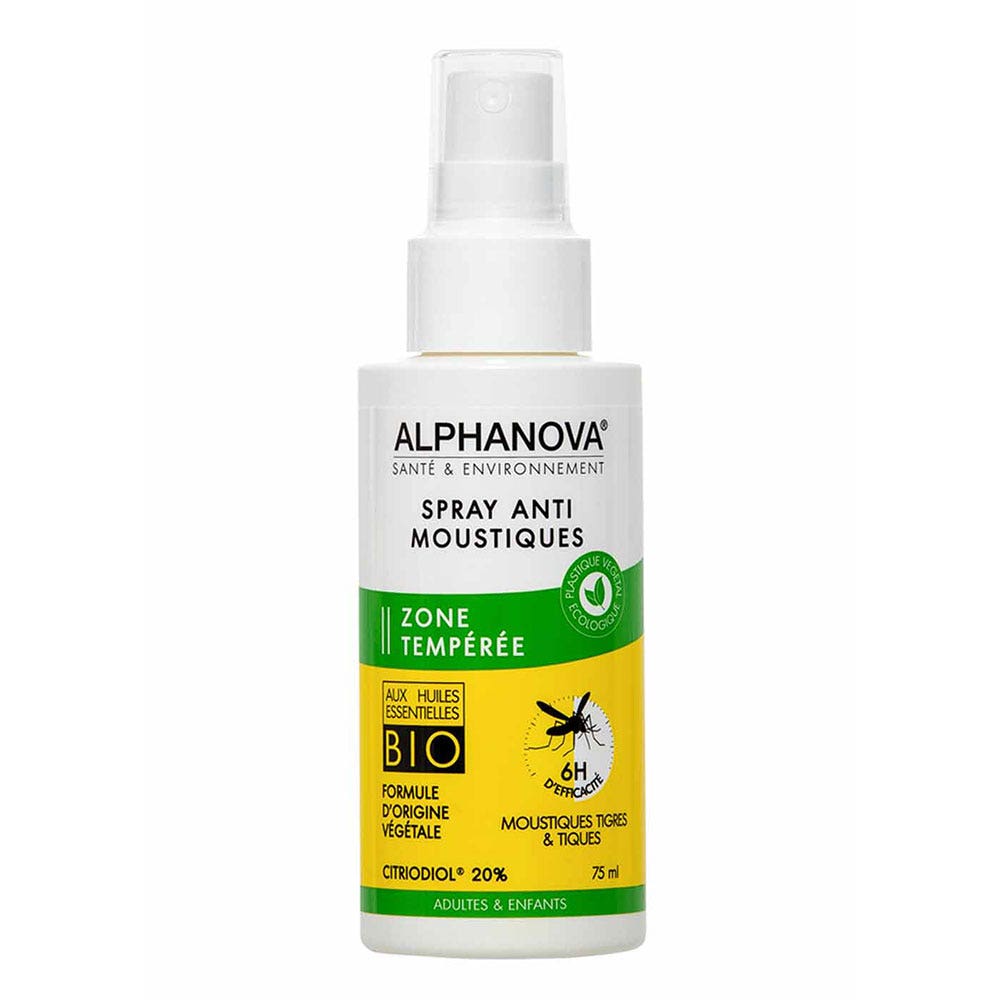 Alphanova Santé Mosquito Repellent Spray Temperate zones 75ml - Easypara