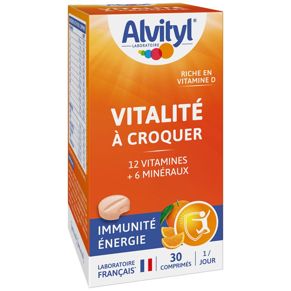 Alvityl Vitalité A Croquer Orange Flavour 30 tablets - Easypara