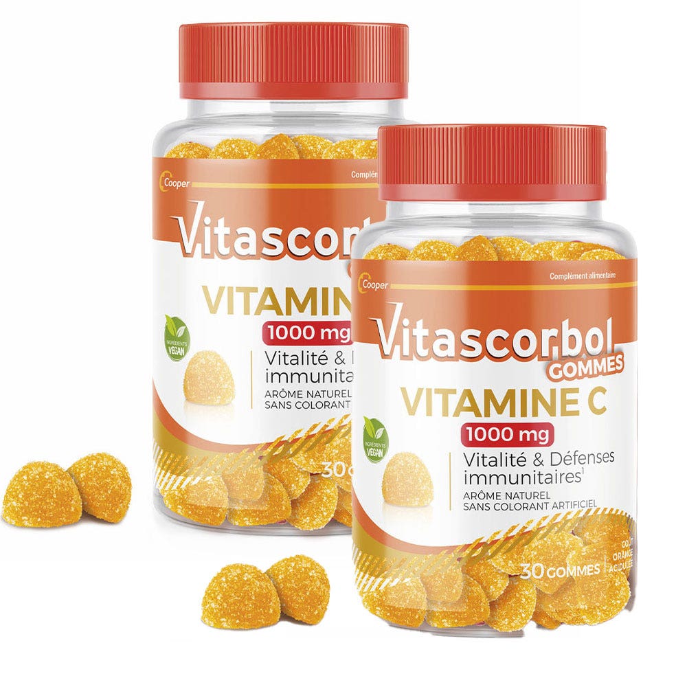 Vitascorbol Vitamin C 1000mg 2x30 gums - Easypara