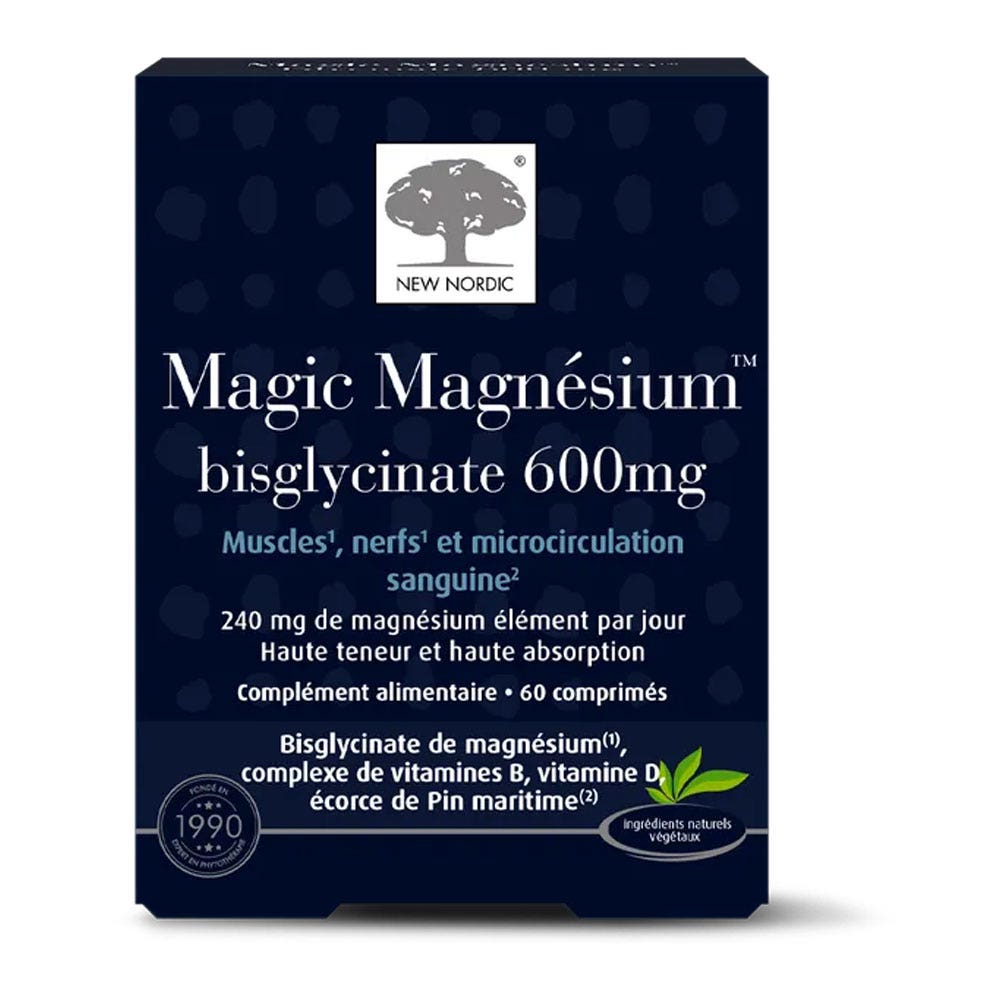 New Nordic Magic Magnesium Bisglycinate 60 tablets - Easypara