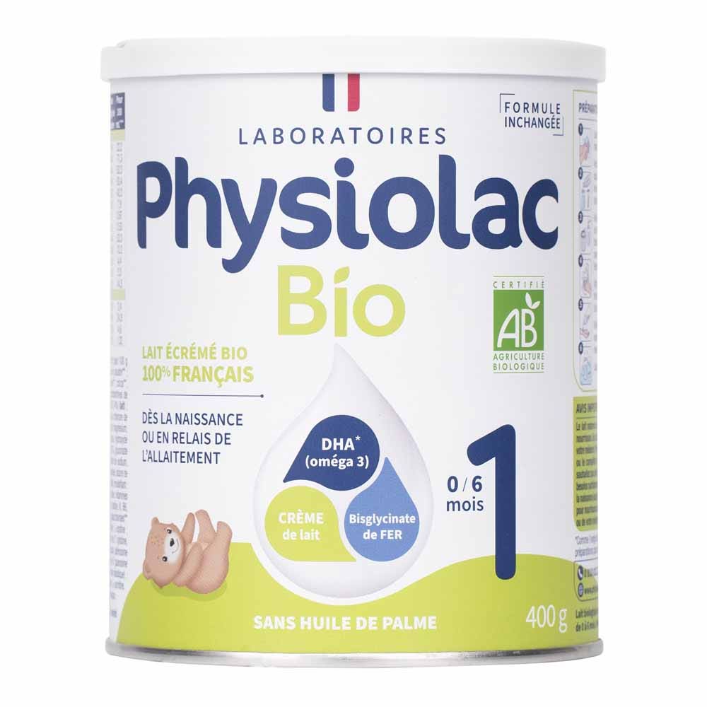 Physiolac Bio Milk Dès La Naissance 0 à 6 mois 400g - Easypara