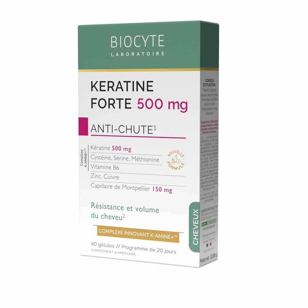 Biocyte Hair Keratin Forte 500mg Anti-Hair Loss 40 capsules - Easypara