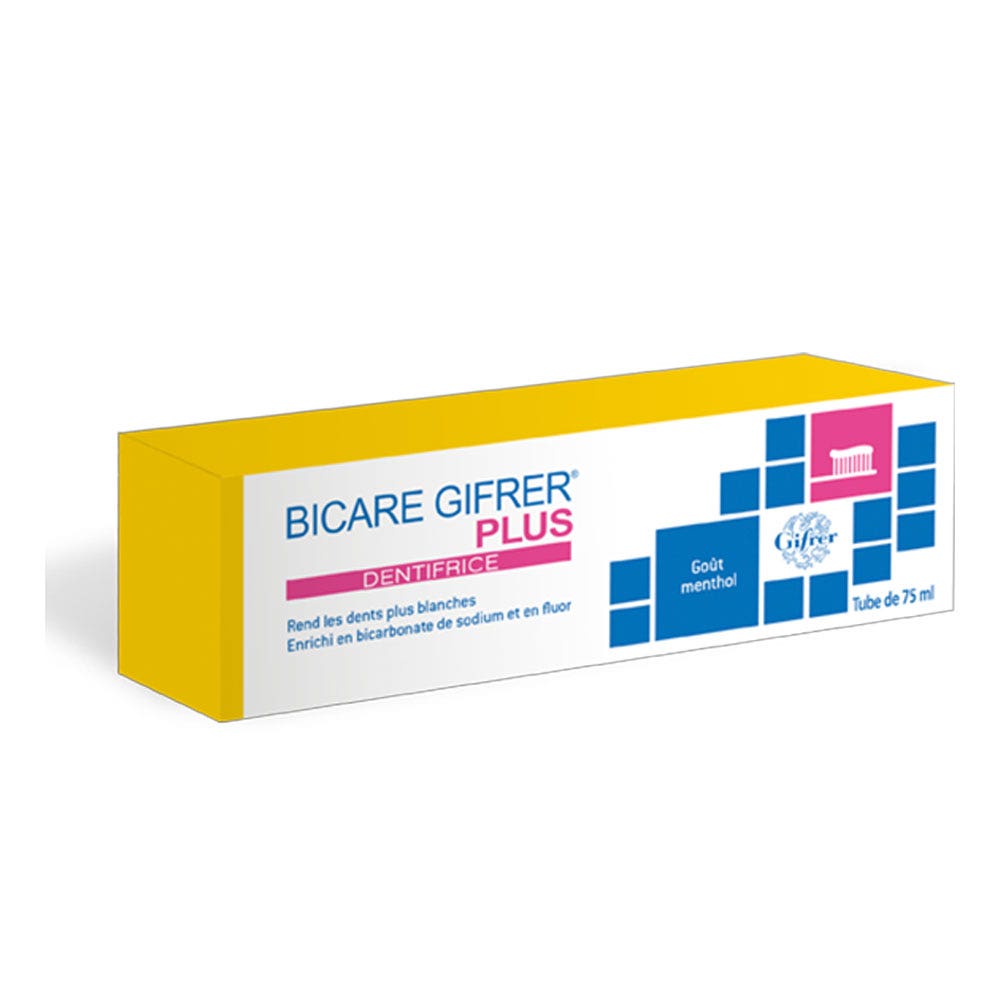 Gifrer Bicare Plus Toothpaste bicarbonate Whitening 75ml - Easypara