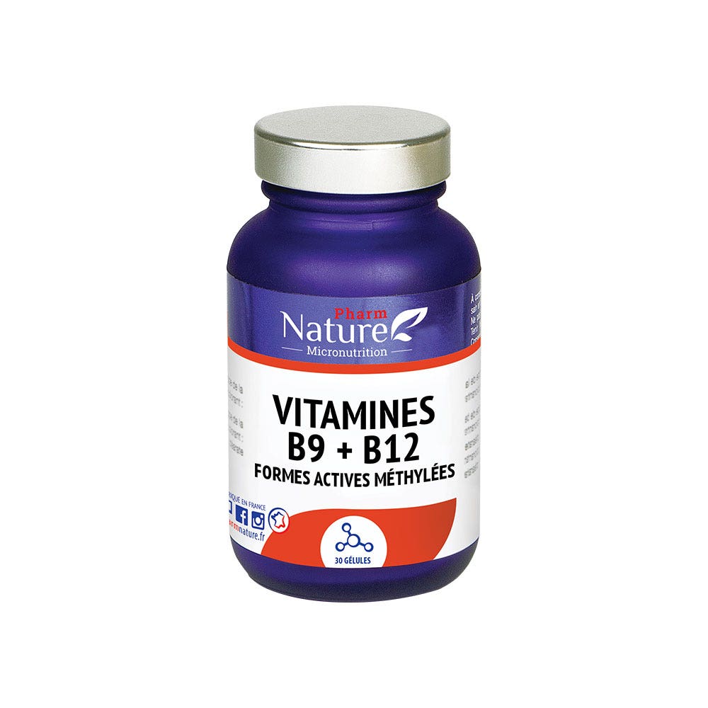 Pharm Nature Micronutrition Vitamins B9 + B12 30 capsules - Easypara