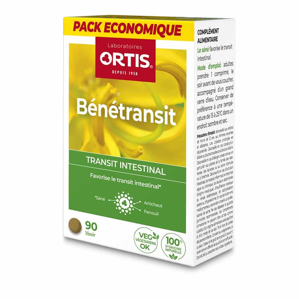 Ortis Benetransit Transit Intestinal x 90 tablets - Easypara