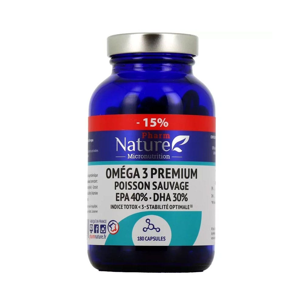 Pharm Nature Micronutrition Premium Omegas 3 Poisson Sauvage 180 ...