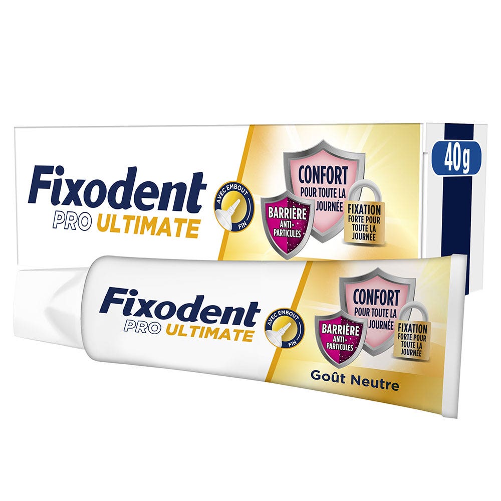 Fixodent Pro Ultimate Adhesive Cream For Total & Partial Dentures Taste ...