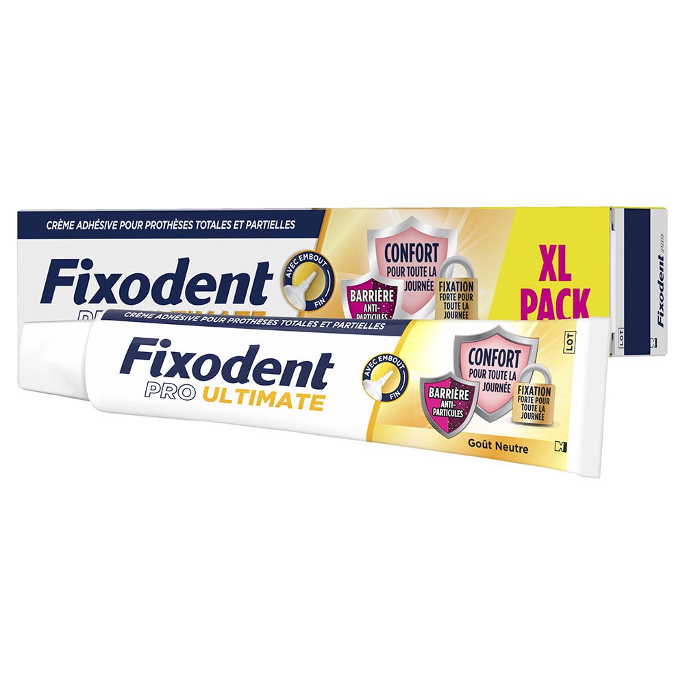 Fixodent Pro Ultimate Adhesive Cream For Total & Partial Dentures Taste ...