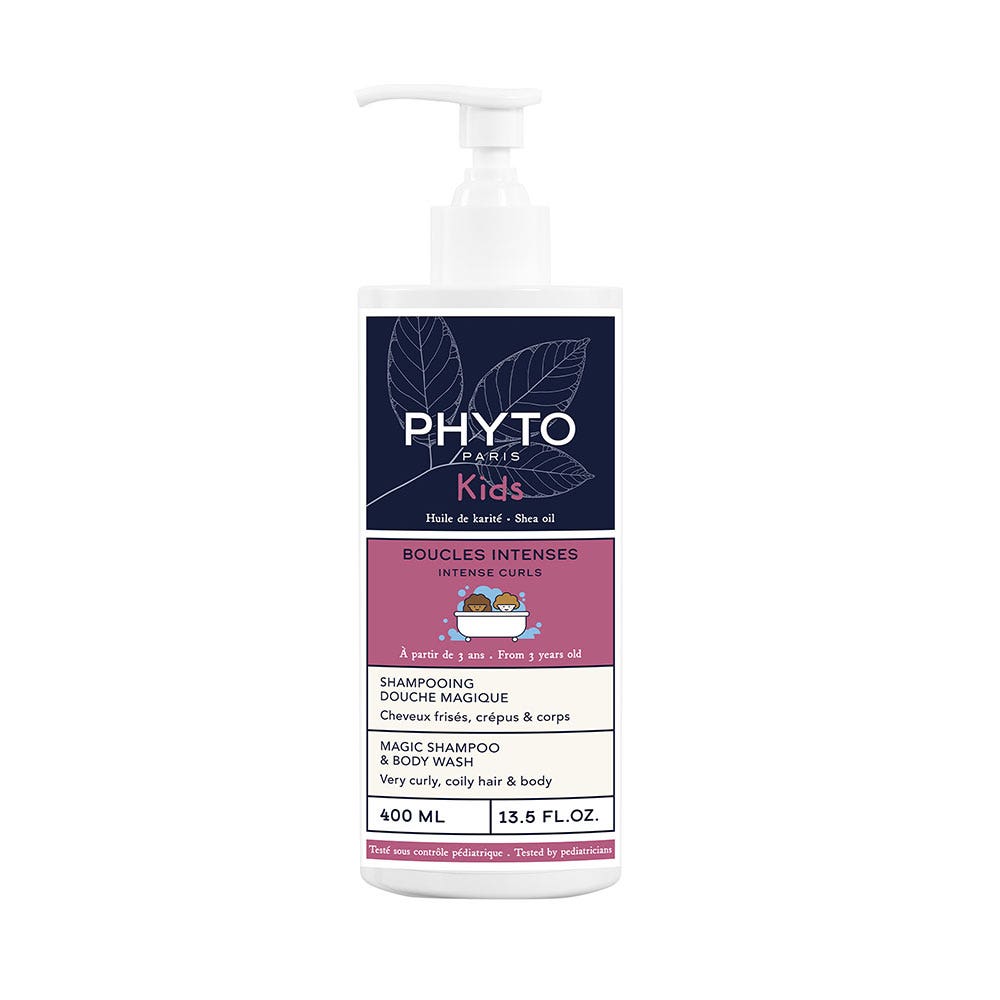 Phyto Intense Curls Kids Magic Shower Shampoo Frizzy Hair & Body 400ml ...