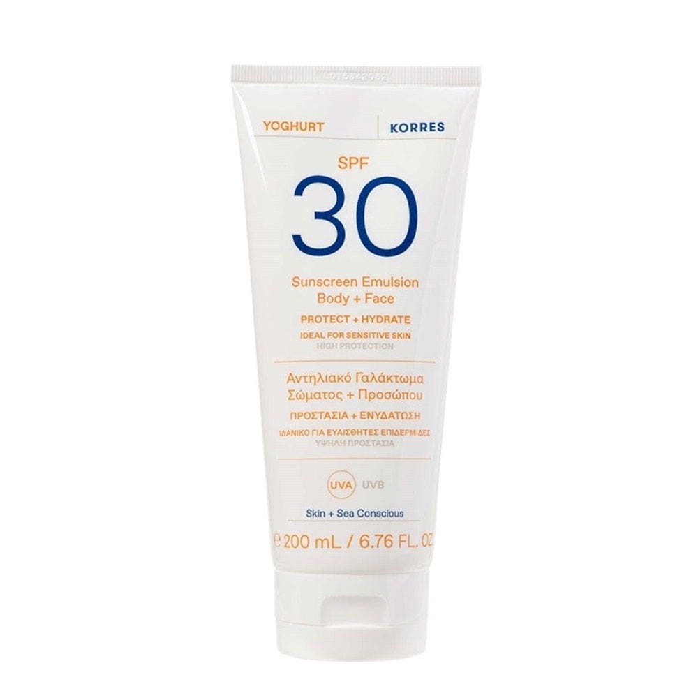 Korres Yoghurt Sunscreens Face & Body Cream SPF30 200ml - Easypara