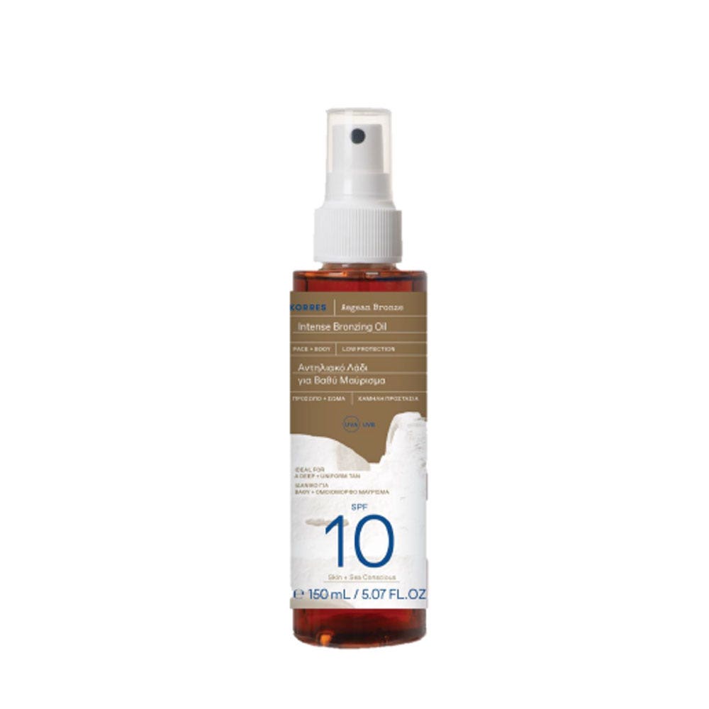 Korres Aegean Bronze Sunscreens Bronzing Oil SPF10 150ml - Easypara