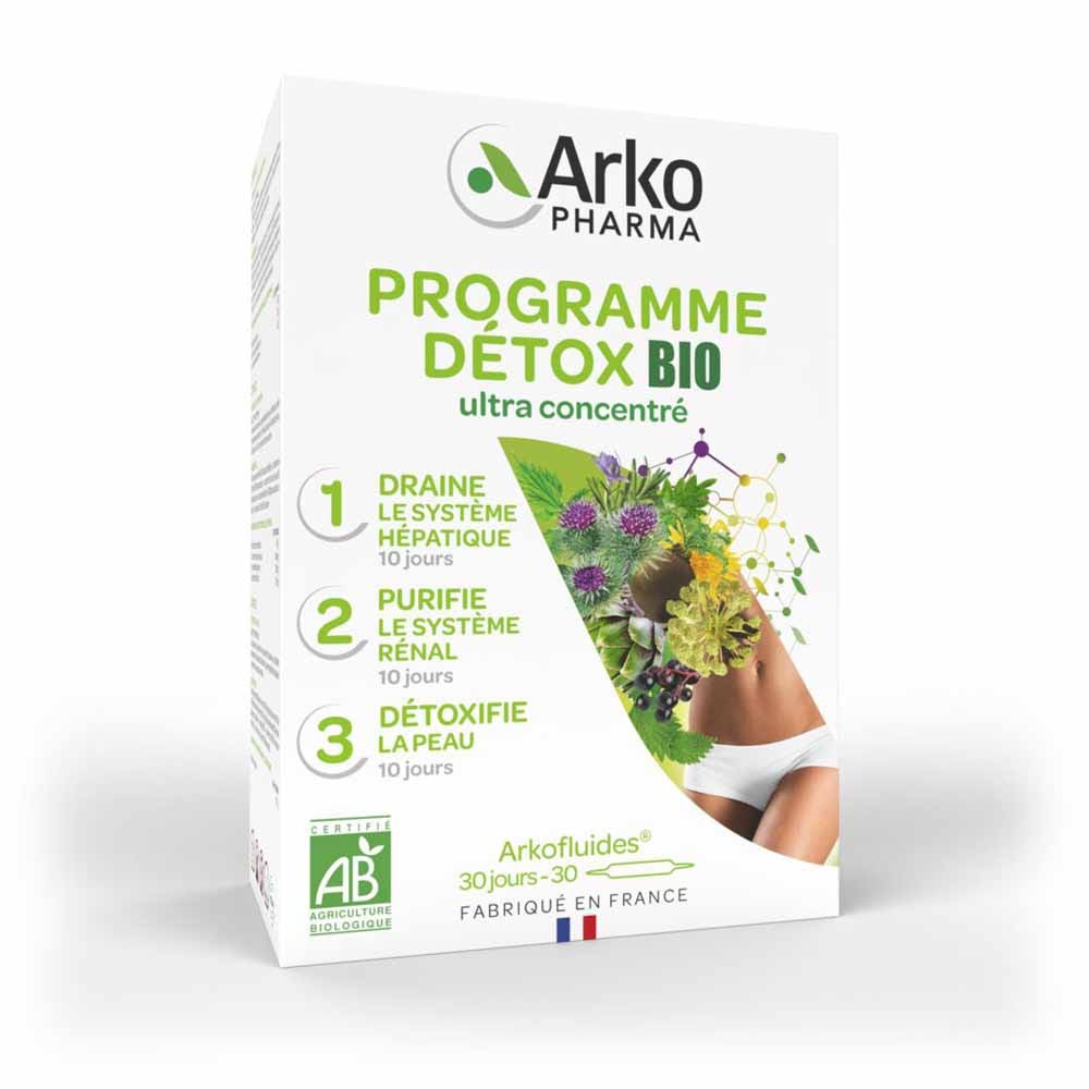 Arkopharma Arkofluides Arkofluide Organic Detox Programme 3x10 Phials ...