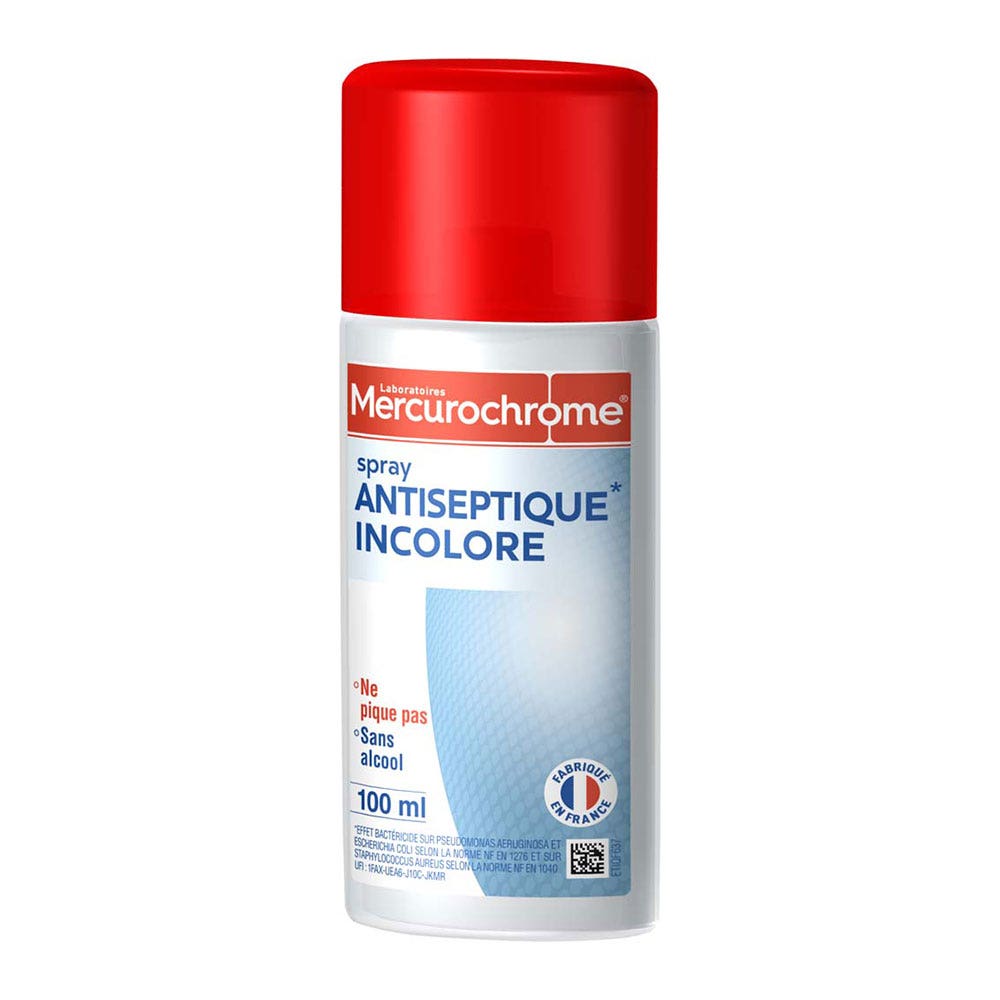 Mercurochrome Spray Antiseptique Incolore 100ml - Easypara