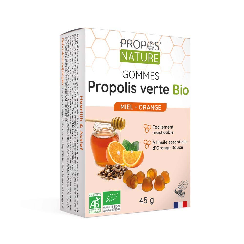 Propos'Nature Green Propolis Honey And Orange Bioes Gums 45g - Easypara