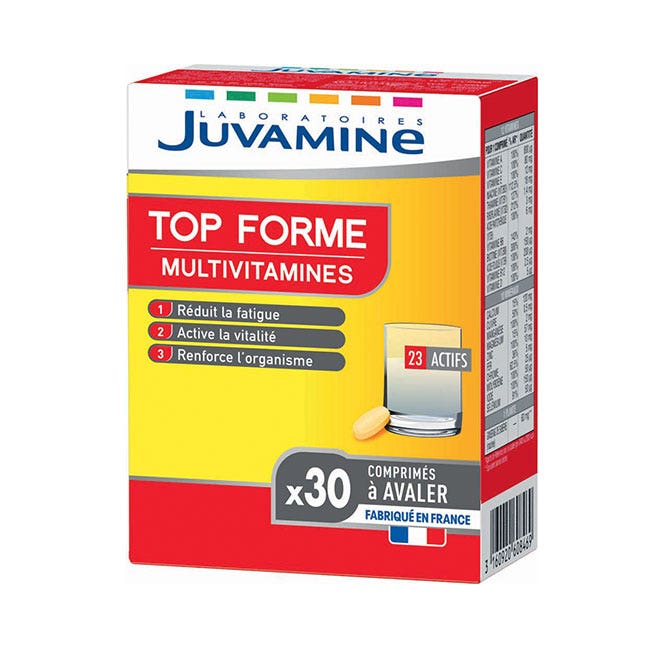 Juvamine Top Forme Multivitamines 23 Actifs 30 Comprimés - Easypara
