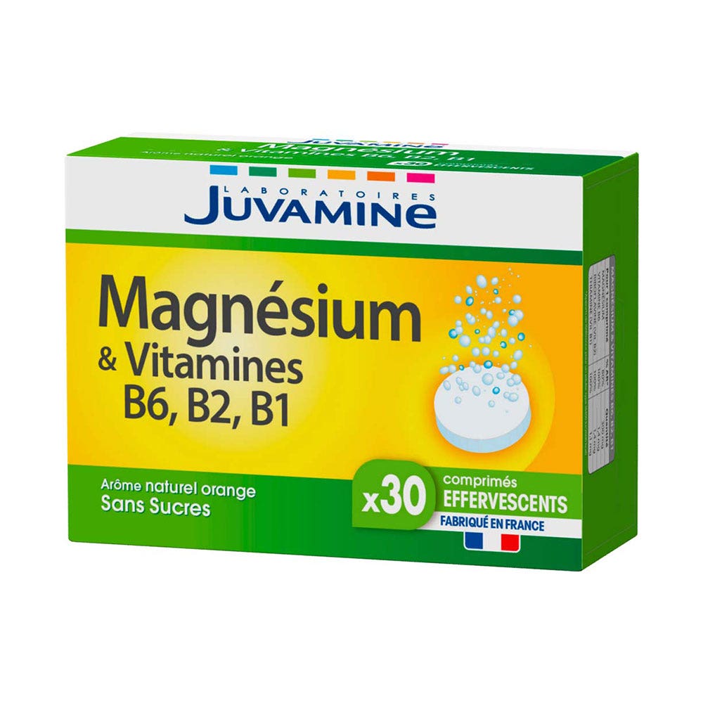 Juvamine Fizz Magnesium & Vitamins B6 B2 B1 30 effervescent tablets ...