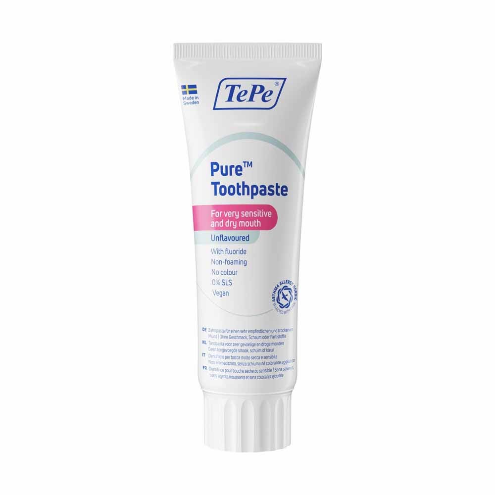 TePe Pure Toothpaste With Fluoride Taste Neutre 75ml - Easypara