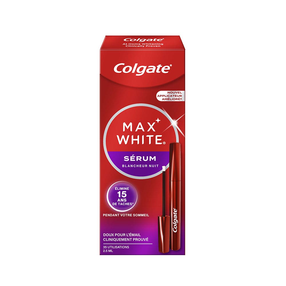Colgate Sérum Blancheur Nuit Max White 2.5ml - Easypara