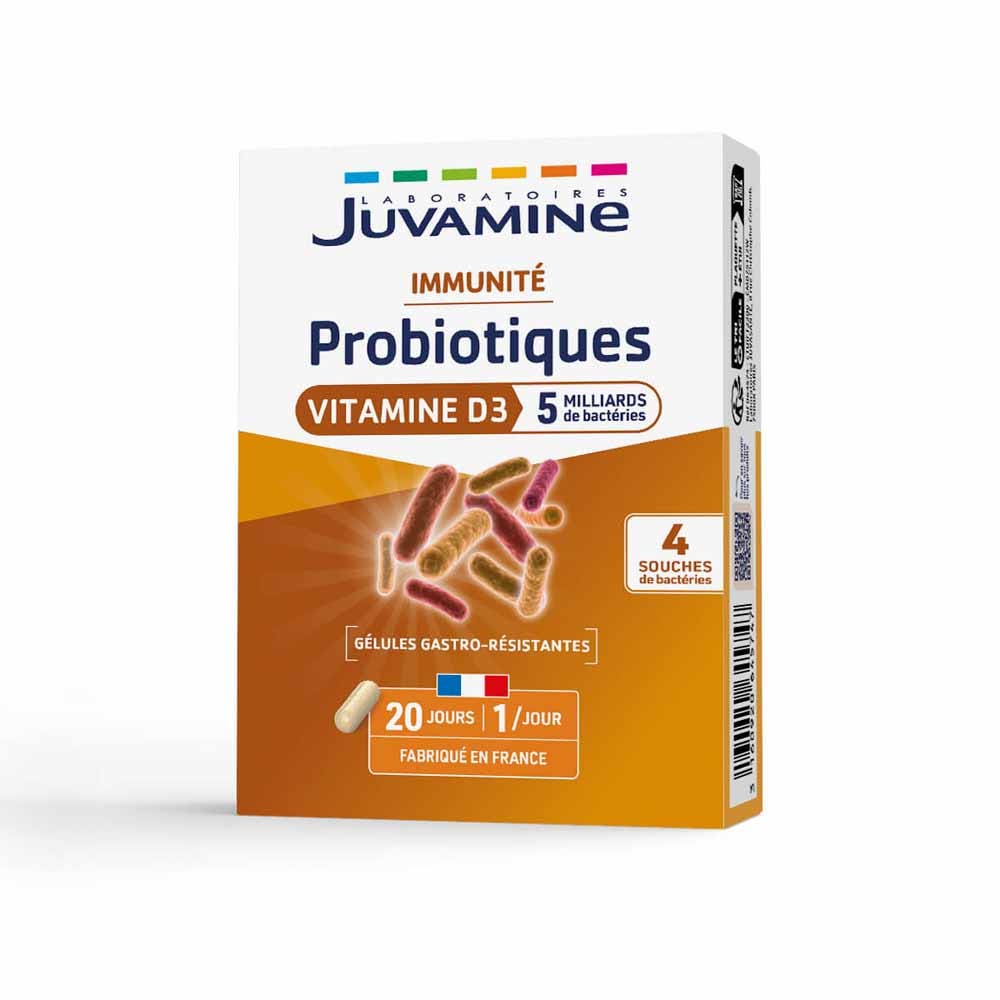 Juvamine Immunity Probiotics Vitamin D3 20 capsules - Easypara