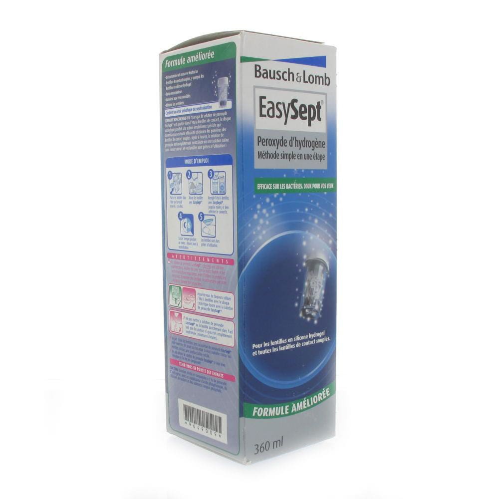 Bausch&Lomb Easysept Hydrogen Peroxide Contact Lens Solution 360 ml ...