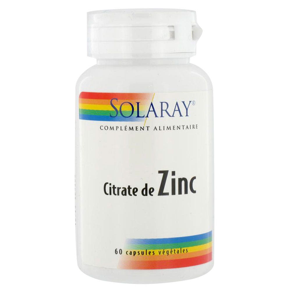 Solaray Zinc Citrate 60 Gelules - Easypara