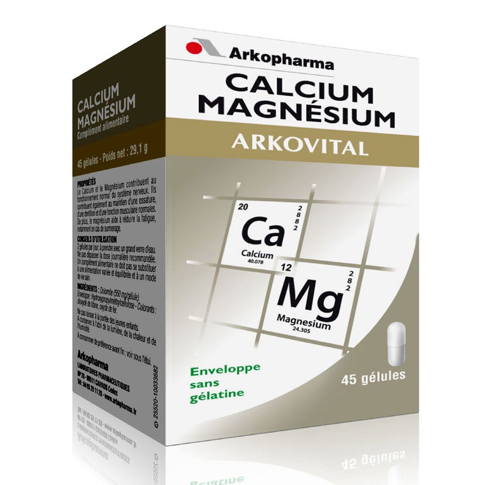 Arkopharma Arkovital Calcium Magnesium 45 Capsules - Easypara