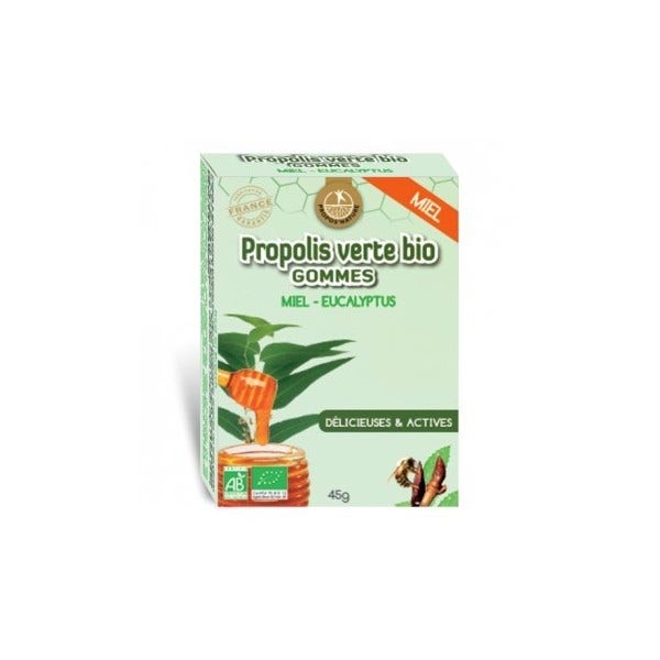 Propos'Nature Organic Honey & Eucalyptus Propolis Gum 45g - Easypara
