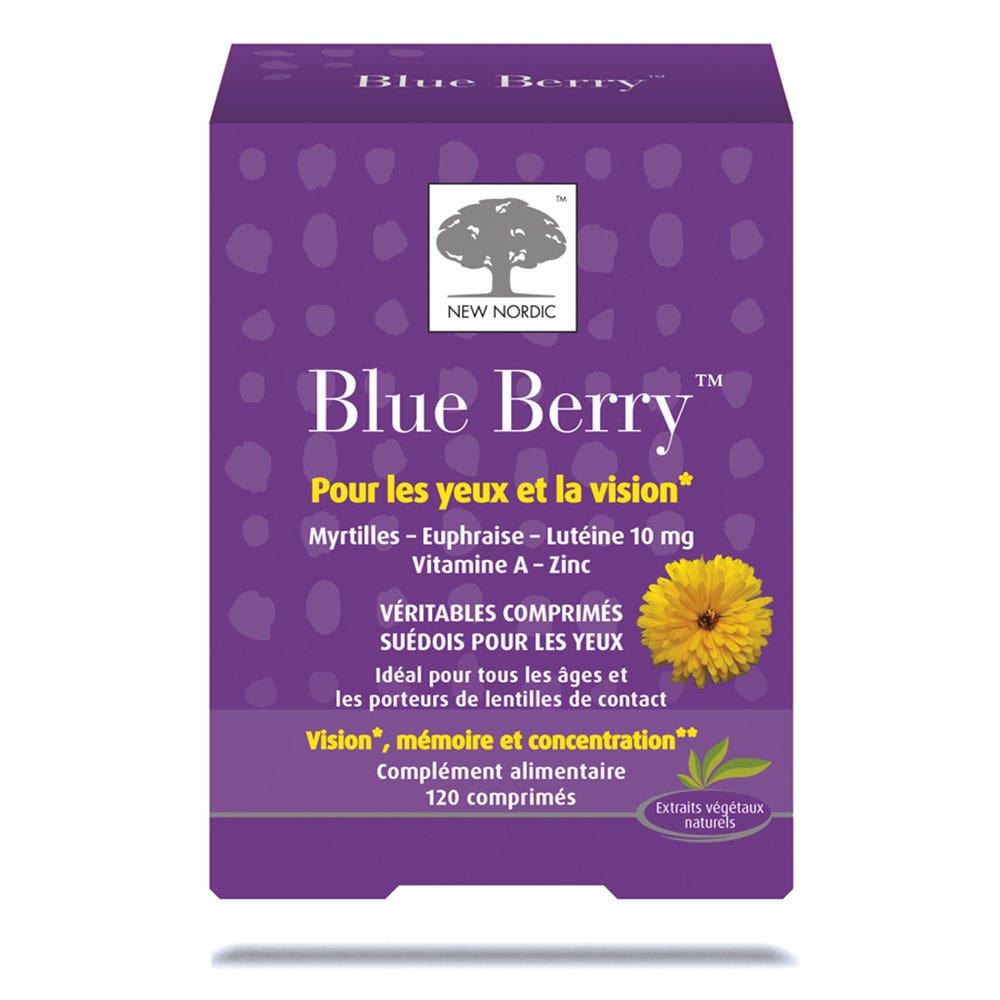 New Nordic Blue Berry Eye And Vision 120 Tablets - Easypara