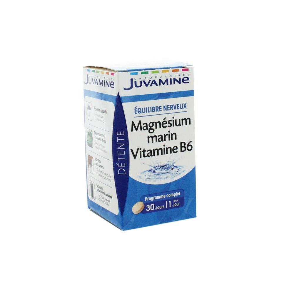 Juvamine Marine Magnesium Vitamin B6 30 Tablets - Easypara