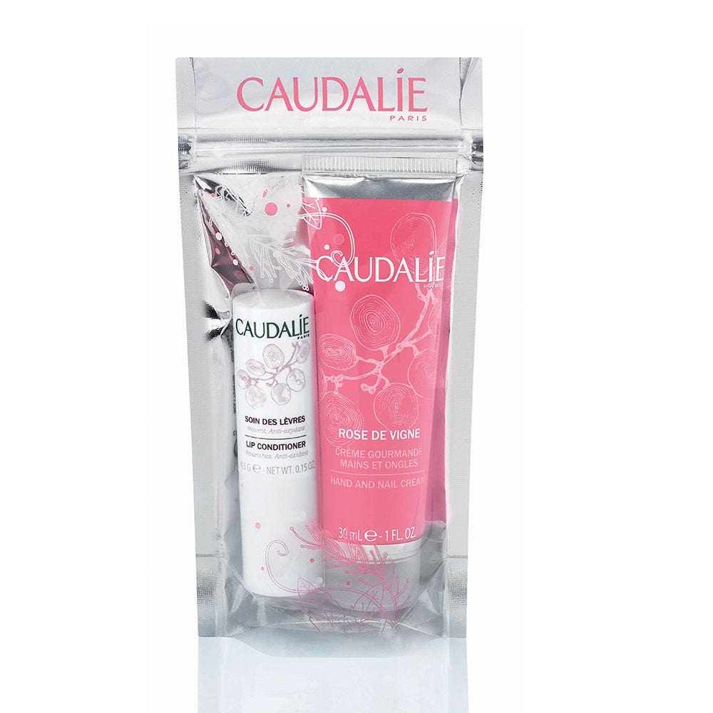 Caudalie Lips & Hands Hand Cream Duo Winter Rose Des Vignes 30ml - Easypara