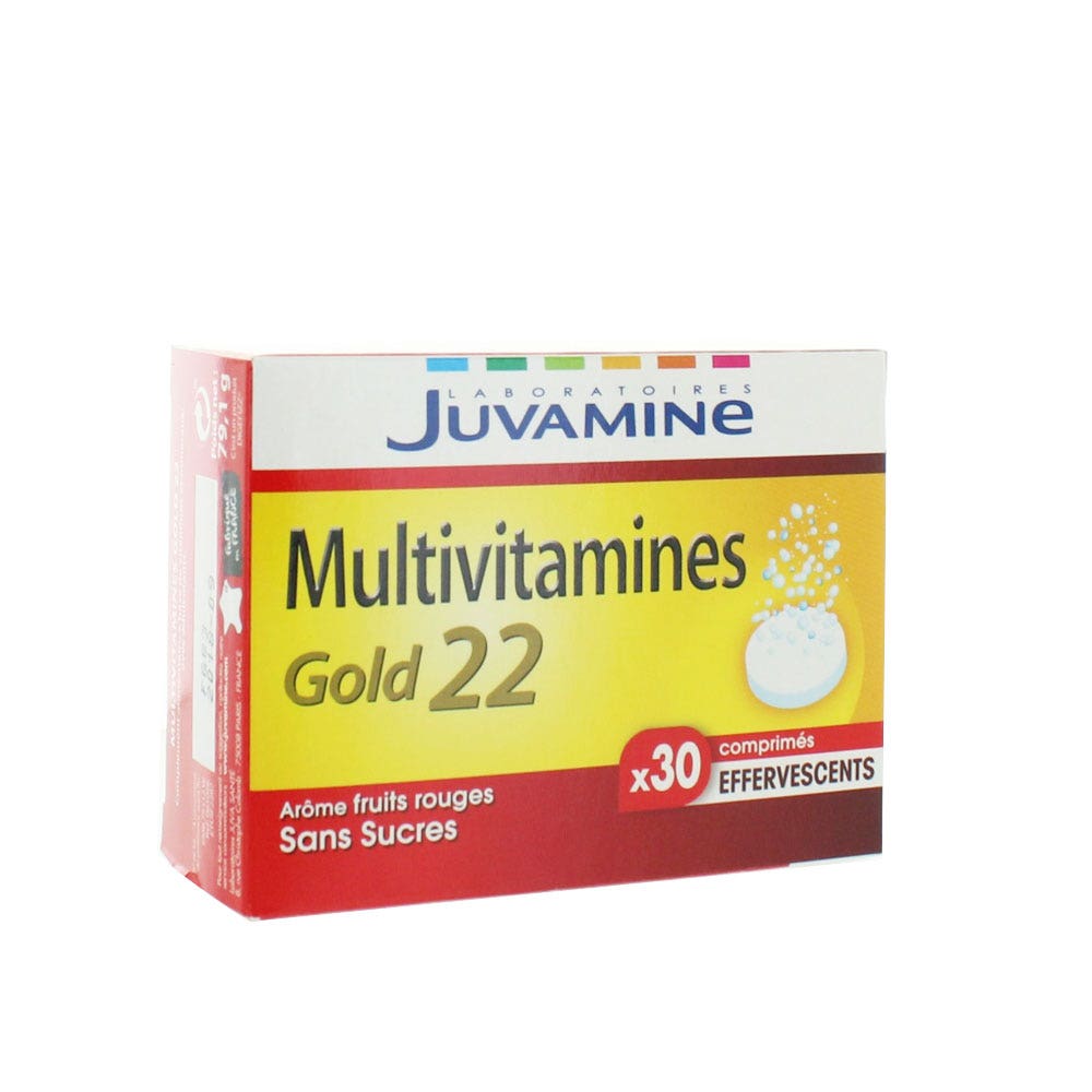 Juvamine Multivitamines Gold 22 Effervescent Tablets X 30 - Easypara