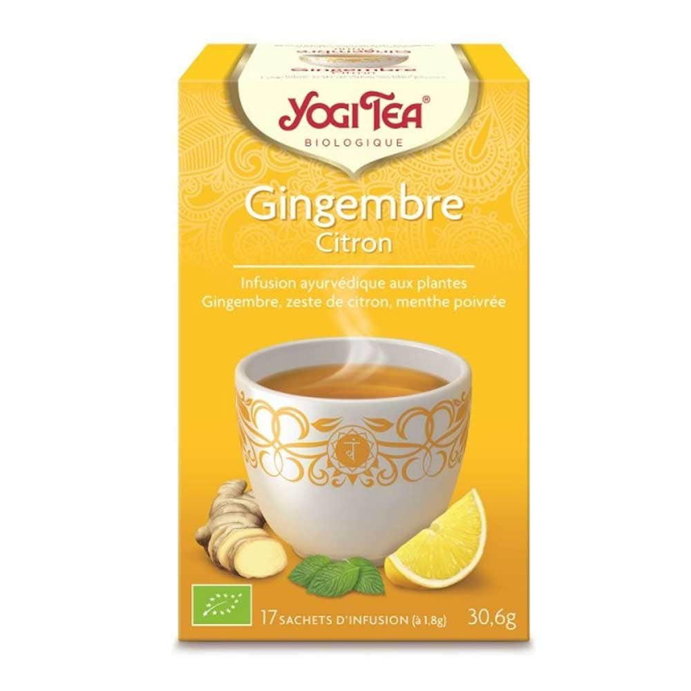 Yogi Tea Organic Herbal Teas Ginger Lemon 17 Sachets - Easypara