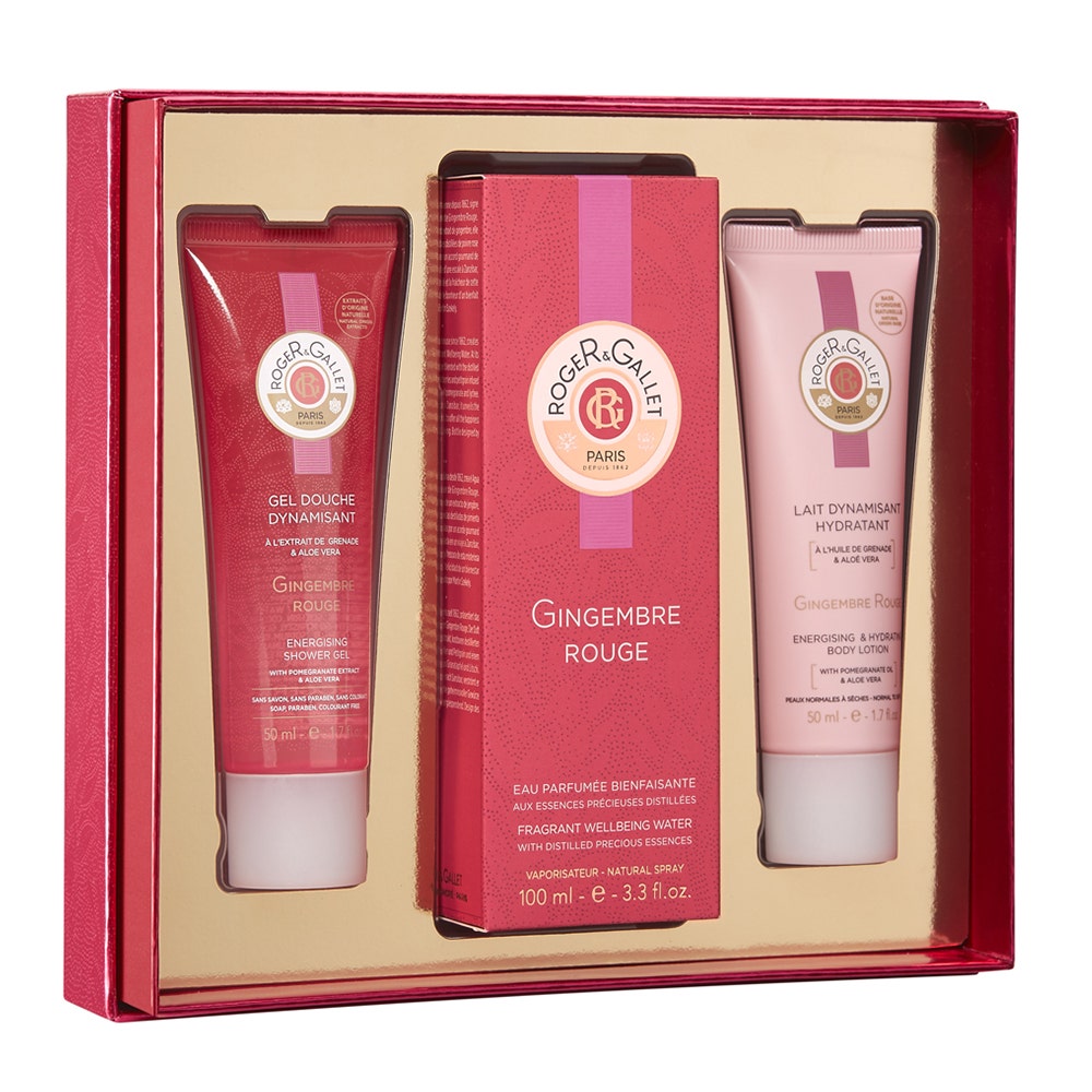 Roger & Gallet Box Rouge Eau Parfumee + Body Milk + Shower Gel 100ml ...