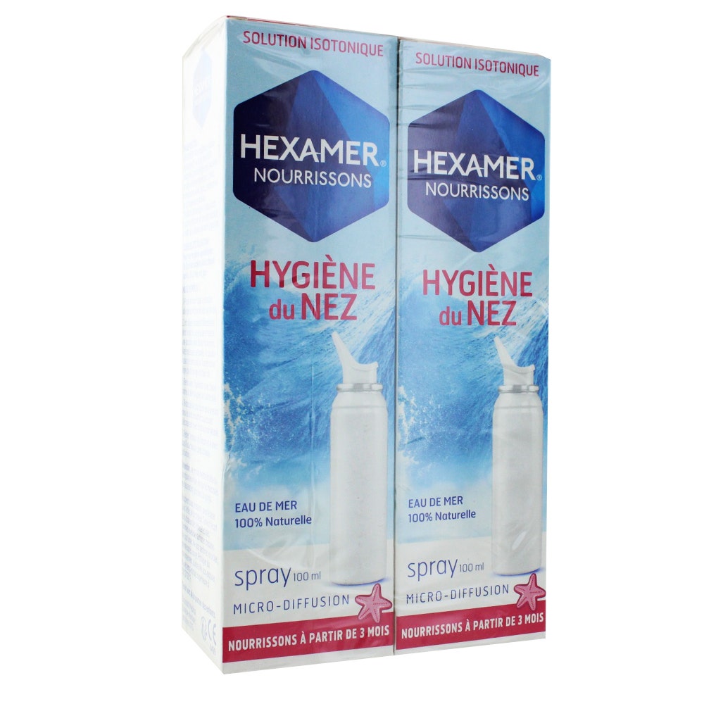 Hexamer Isotonic Nose Hygiene For Babies And Infants 2x100ml - Easypara