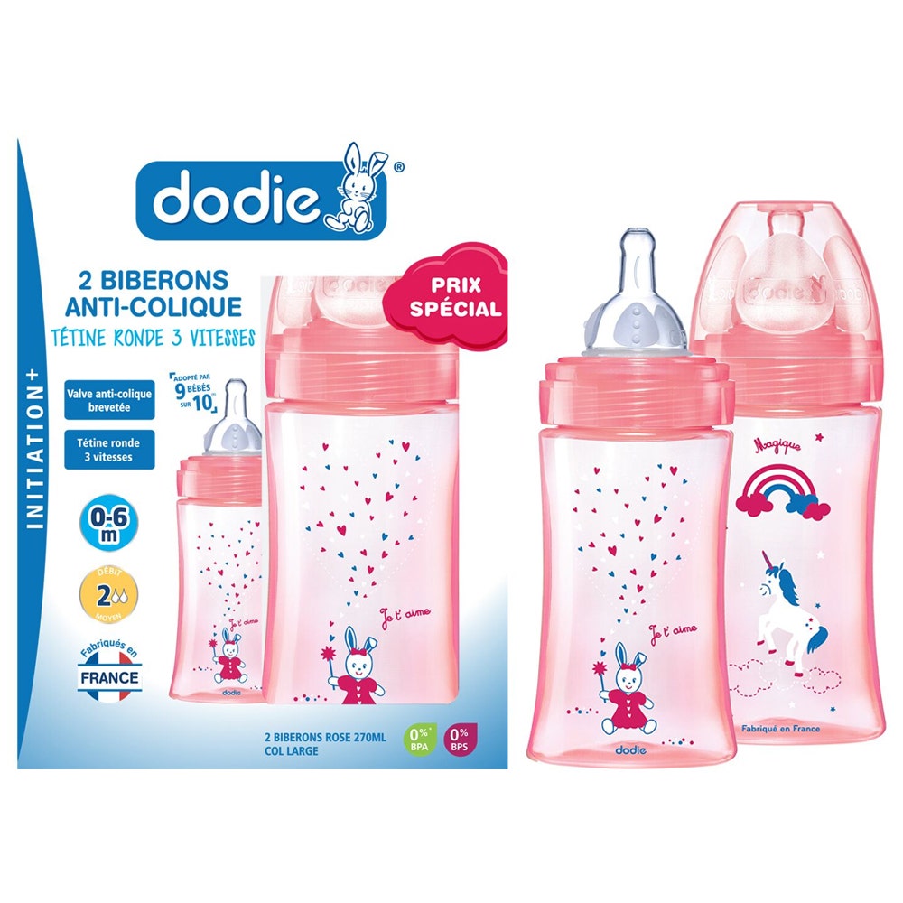 Dodie Baby Bottles 0-6 Months 2x270ml - Easypara