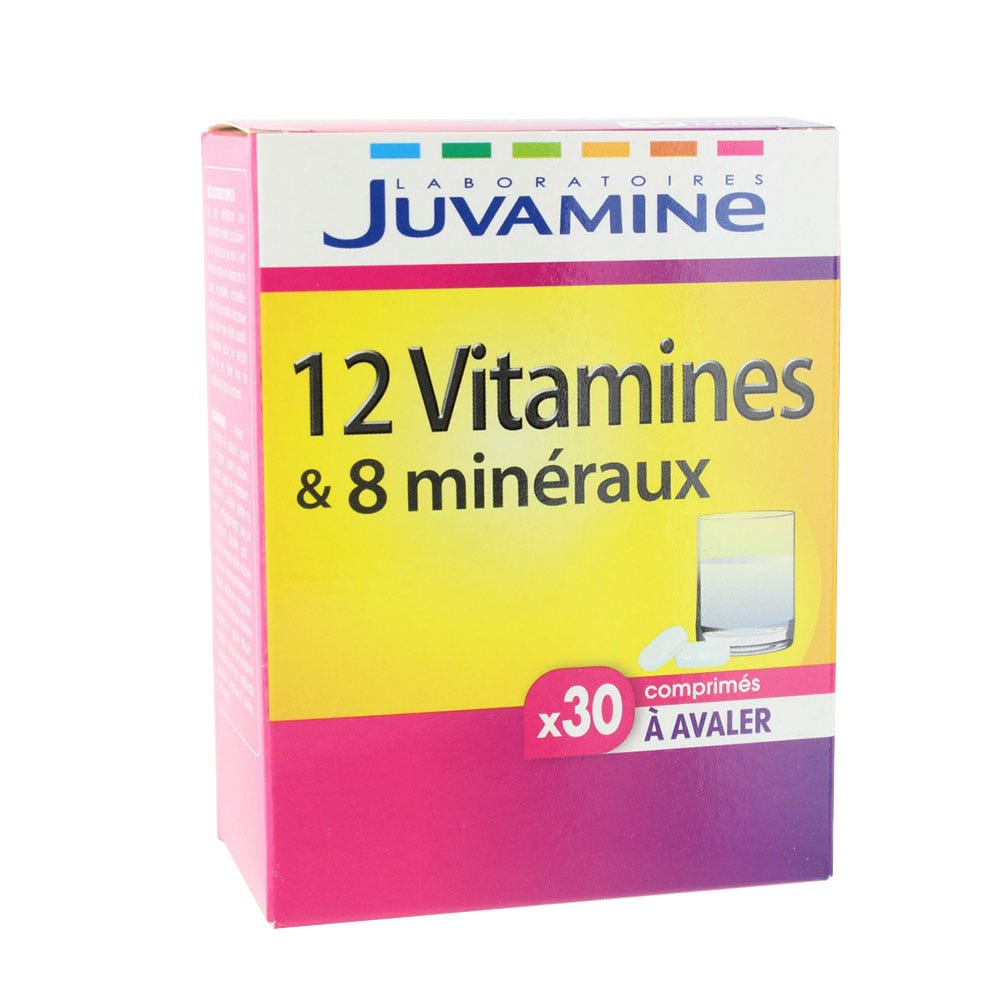 Juvamine Juvamine 12 Vitamins And 8 Minerals 30 Tablets - Easypara