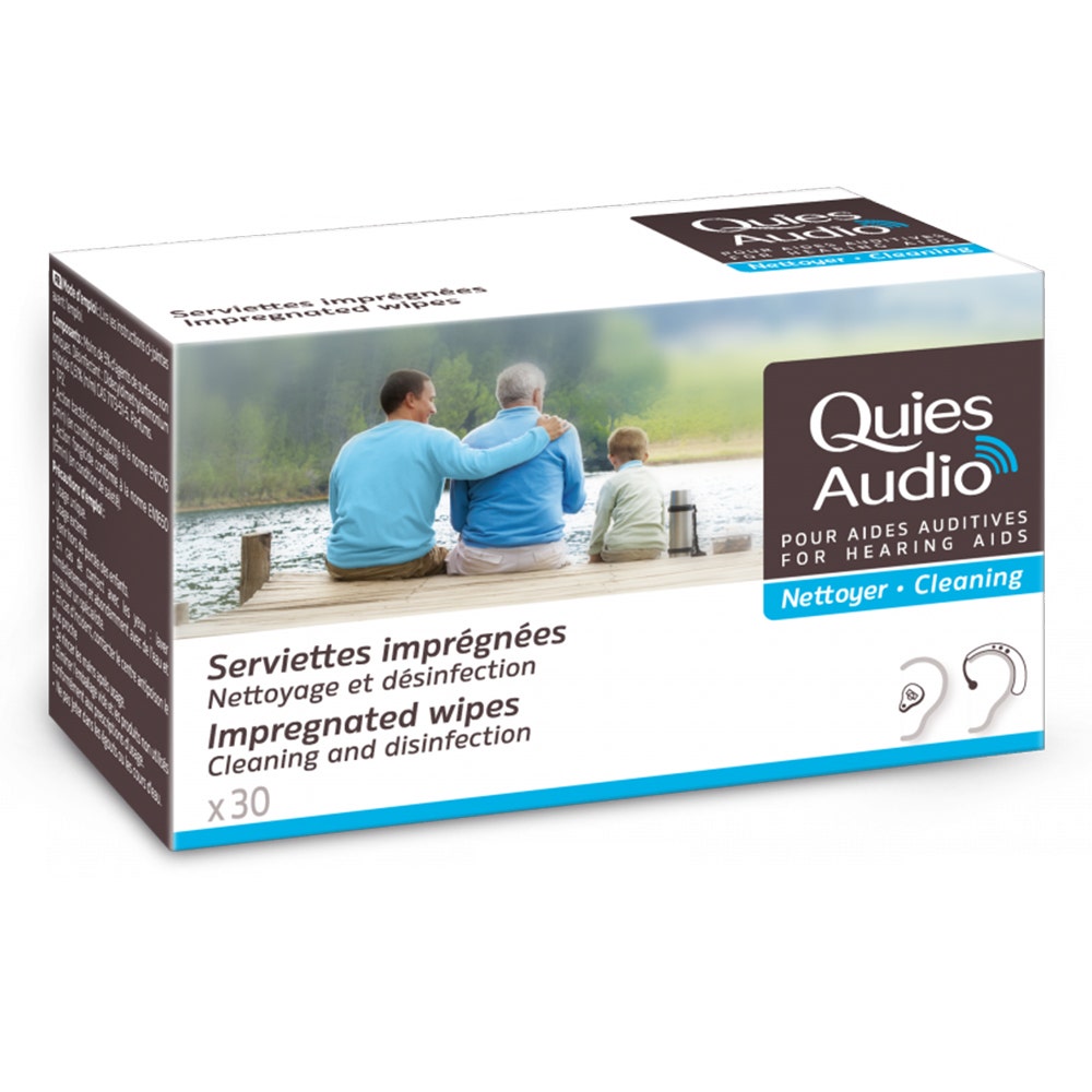 Quies Audio 30 Impregnated Wipes - Easypara