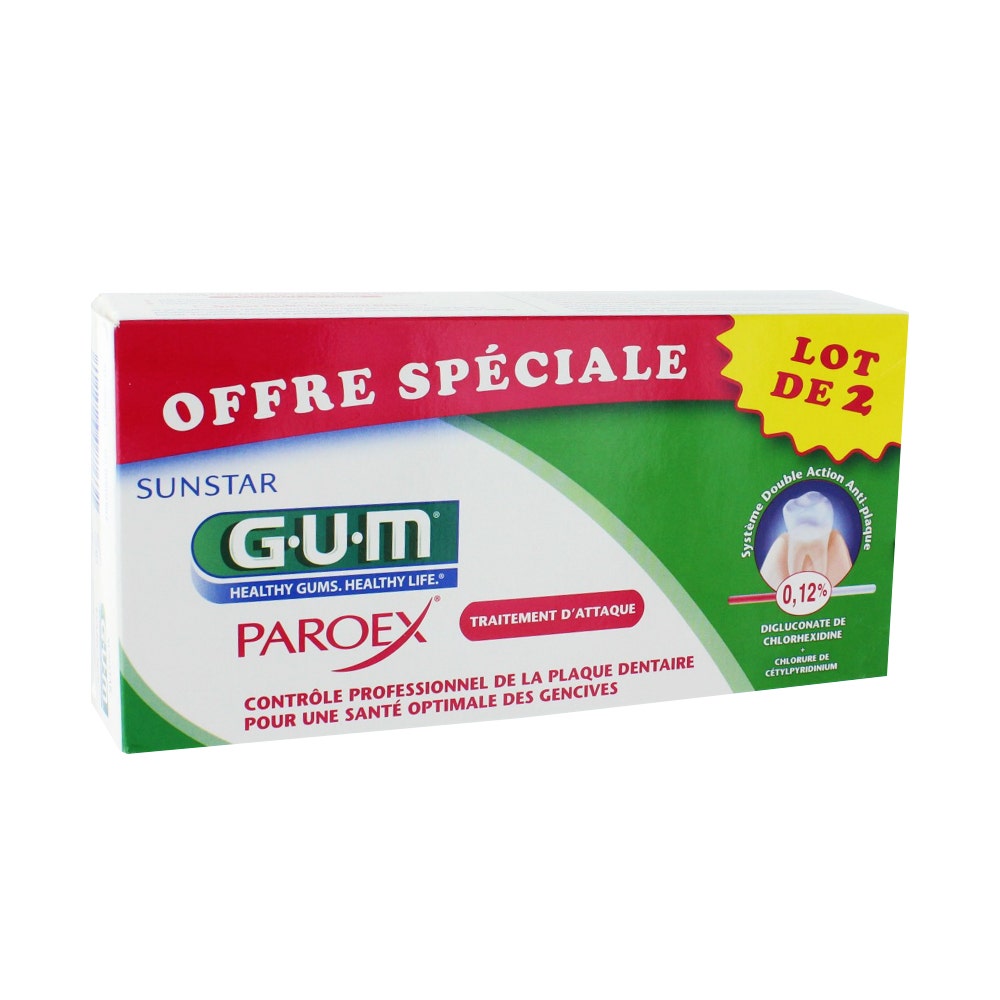 Gum Gum Paroex Plaque Control Toothpaste 2x75ml - Easypara