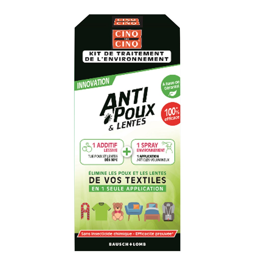 Cinq Sur Cinq Anti-Lice & Nits Environmental Treatment Kit - Easypara