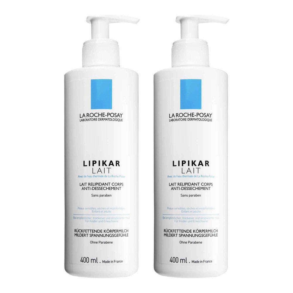 La Roche-Posay Lipikar Lipid-replenishing Body Milk 2x400 ml - Easypara