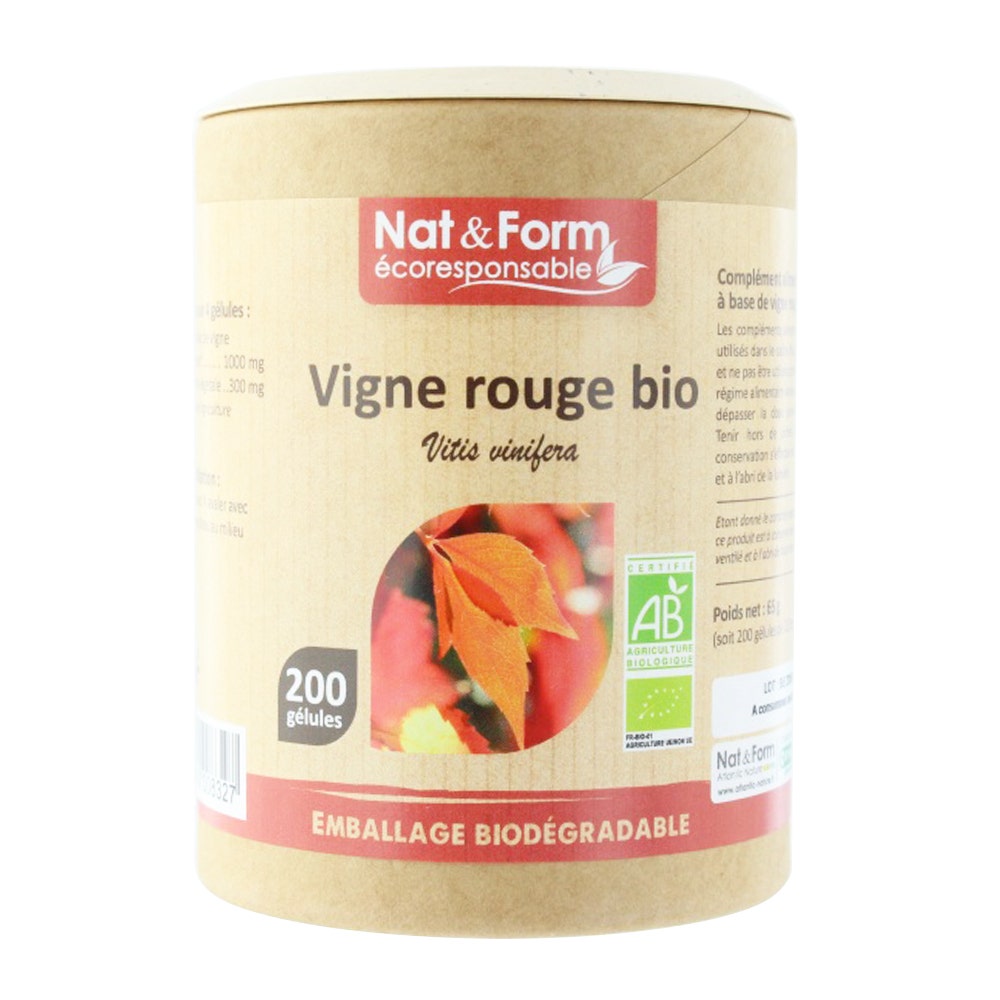 Nat&Form BIOES RED VINE 200 capsules - Easypara
