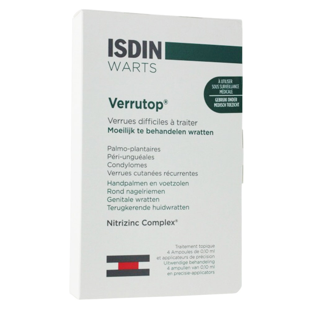 Isdin Verrutop Warts Verrutop 4 Ampulas Warts 0.10ml - Easypara