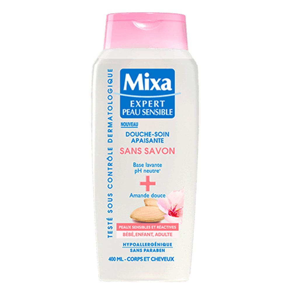 Mixa Expert Sensitive Skin Soap Free Shower Care Body And Hair 400ml ...