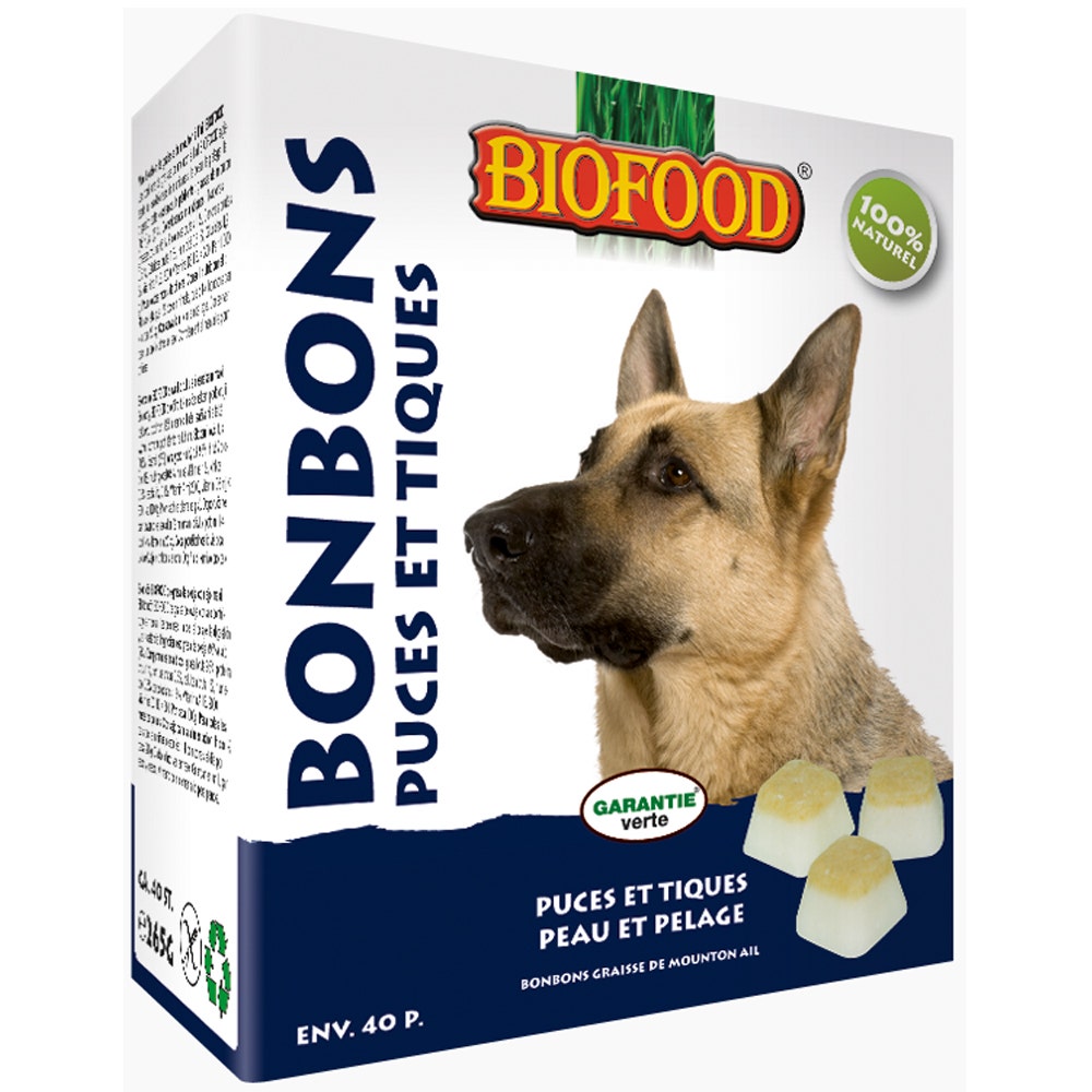 Biofood Flea and tick chews for dogs with mutton fat and garlic maxi X ...