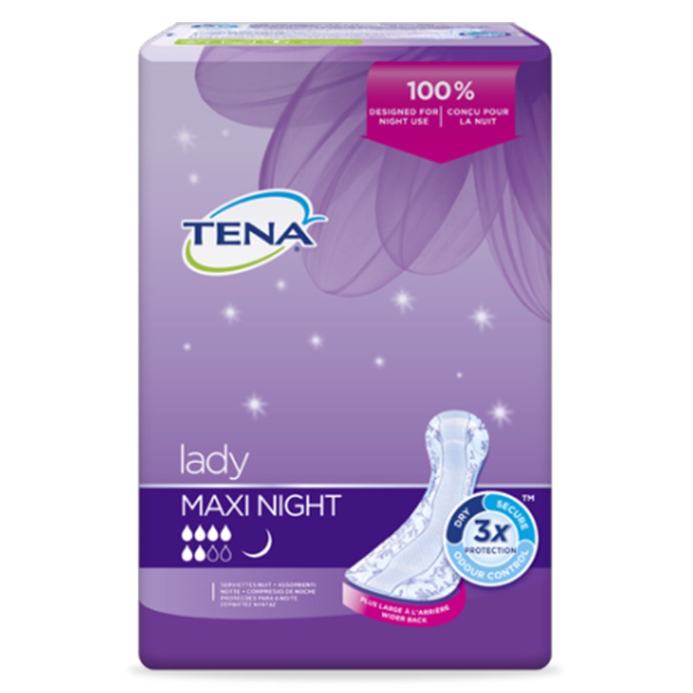 Tena Lady Maxi Night Special Night Towels X12 - Easypara