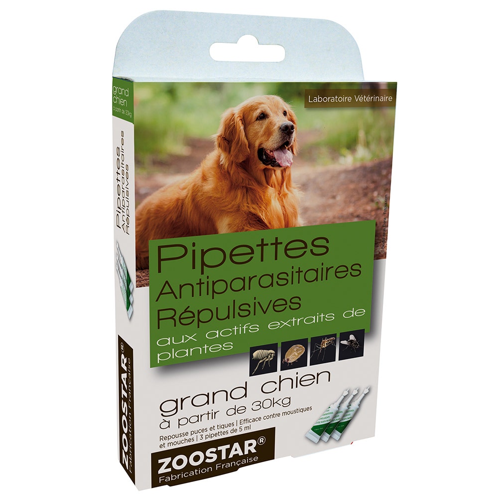 Vetoquinol Parasite Repellent Pipettes For Dogs From X 3 Pipettes ...