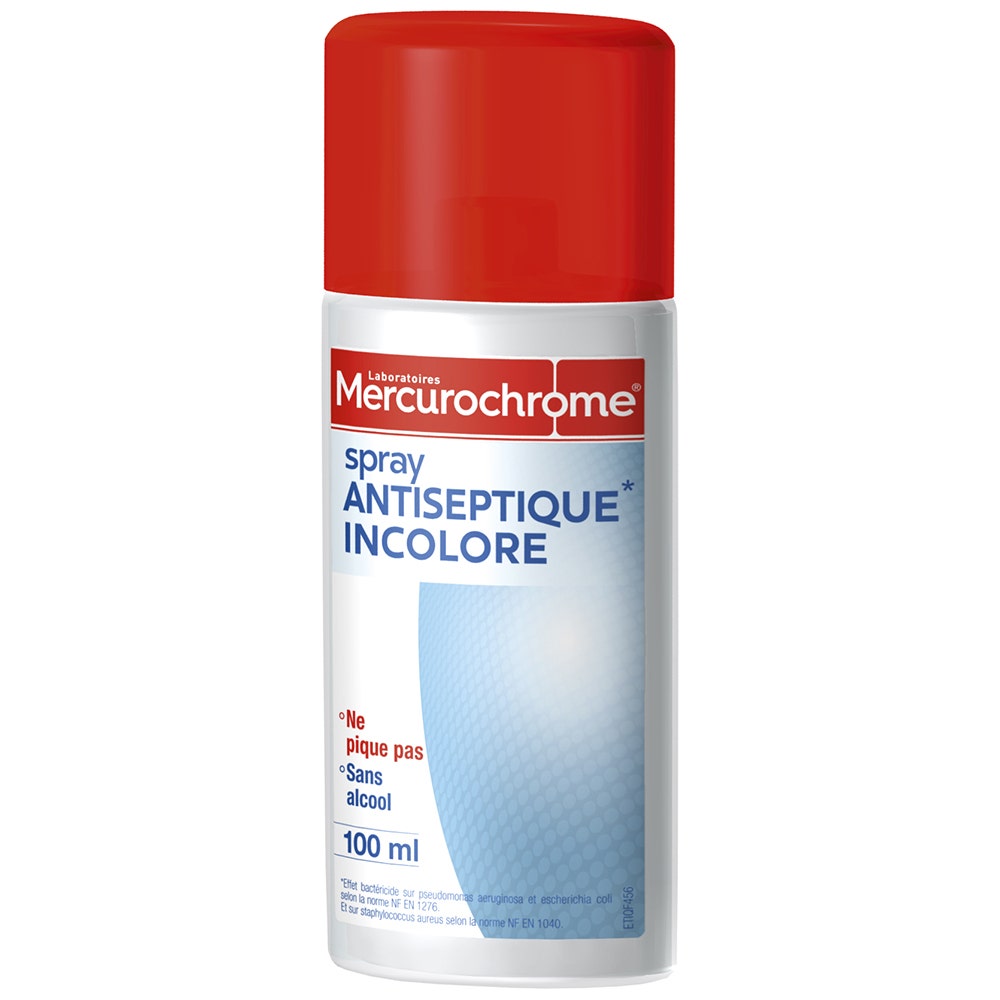 Mercurochrome Spray Antiseptique Incolore 100ml - Easypara