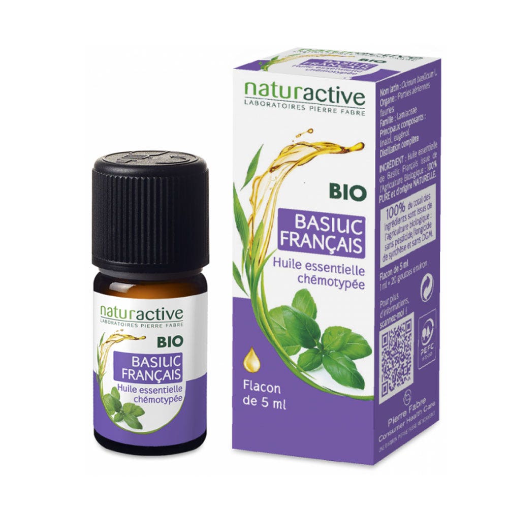 Naturactive French Basil Organic Essential Oil 5 ml - Easypara
